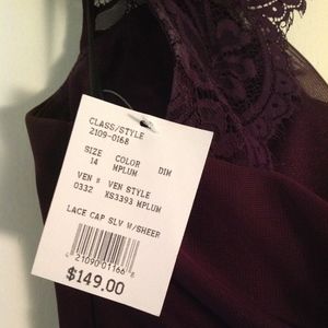 Dresses | Plum Lace Prom Dress | Poshmark